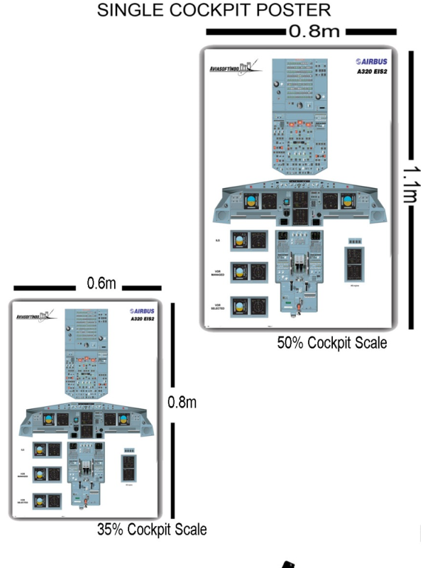 POSTER COCKPIT C172 ANALOG WITH CHECKLIST