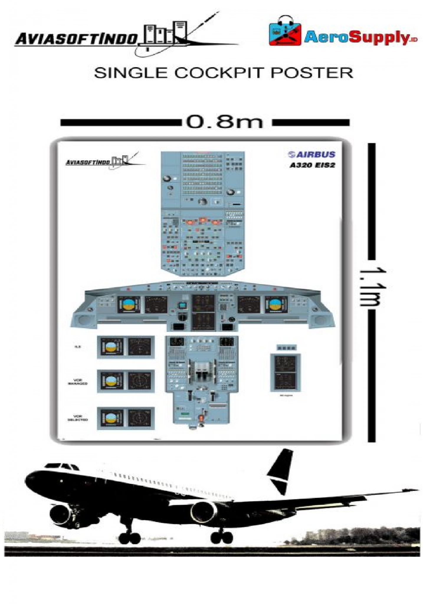 POSTER COCKPIT GROB 120TP - Aerosupply