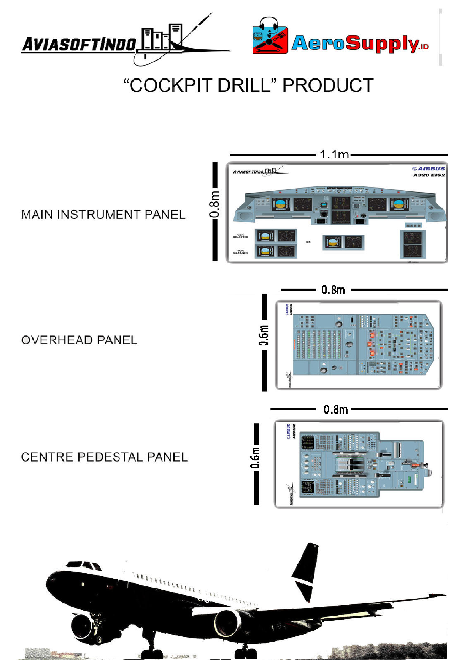 POSTER COCKPIT DRILL ATR 72-500 -AVIASOFT - Aerosupply