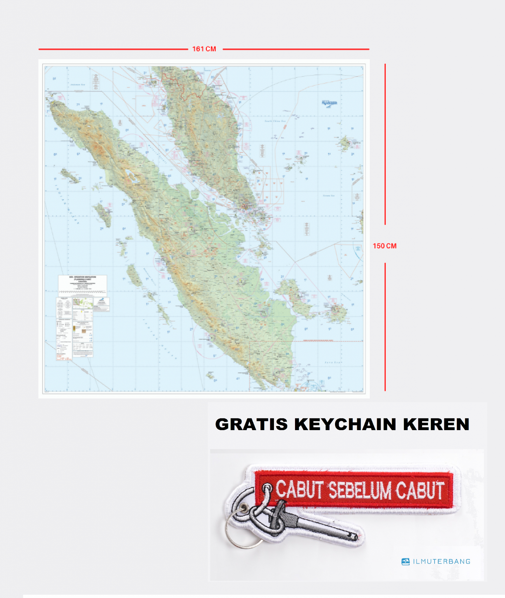VFR PLANNING (WALL) CHART SUMATERA - Aerosupply