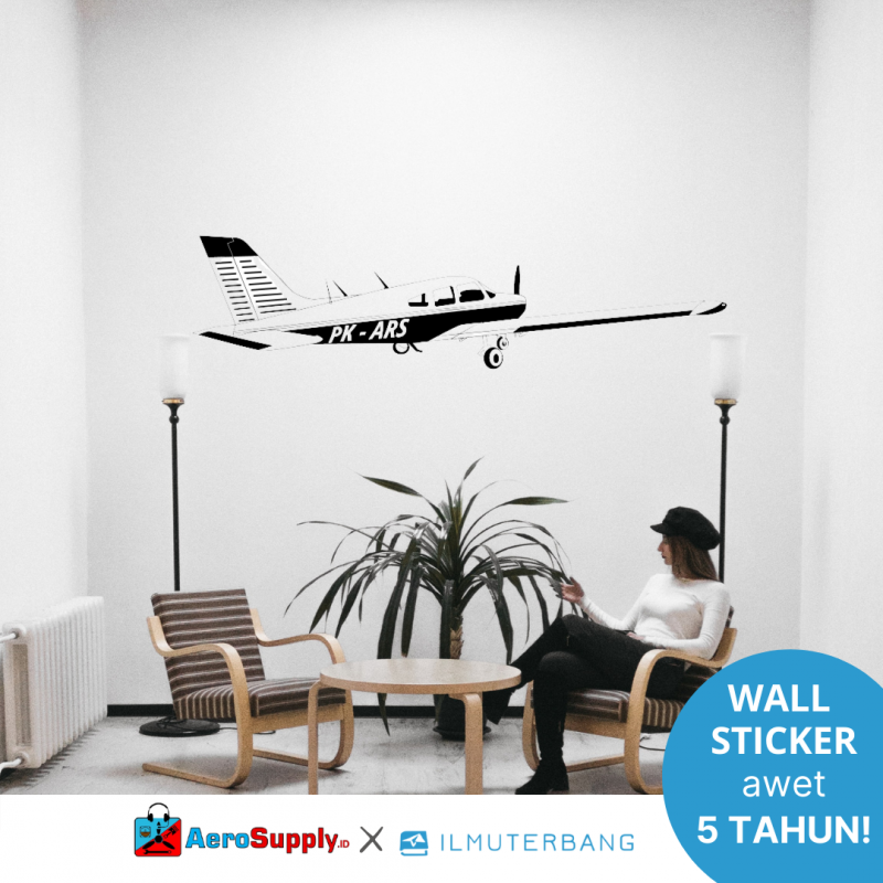 PIPER PA28 CHEROKEE WALL STICKER PREMIUM -Ilmuterbang