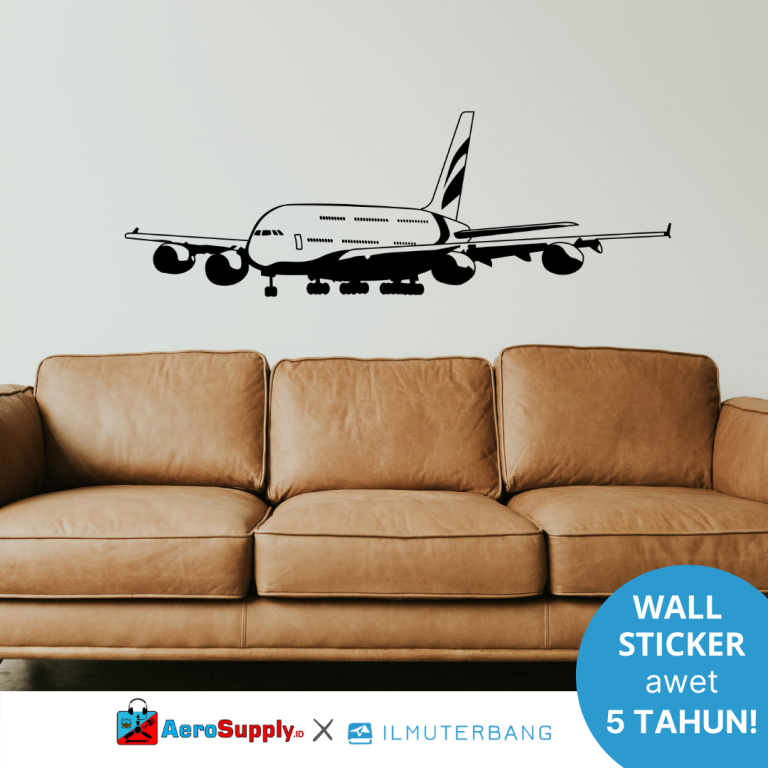 AIRBUS 380 WALL STICKER PREMIUM -Ilmuterbang