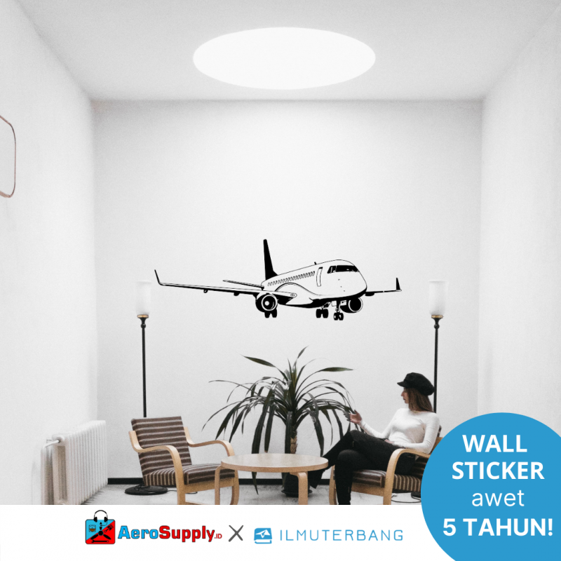 EMBRAER 175 WALL STICKER PREMIUM-Ilmuterbang - Aerosupply
