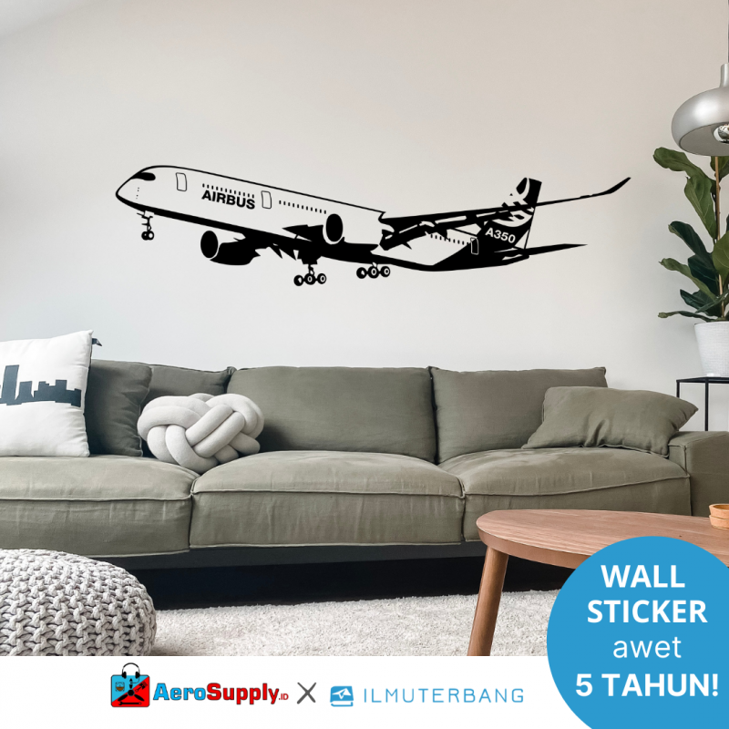 AIRBUS A350 WALL STICKER PREMIUM - ilmuterbang