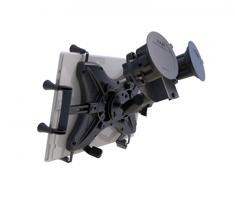 IPAD MOUNT DUAL SUCTION 12″ TABLETS -RAM X-GRIP - Aerosupply