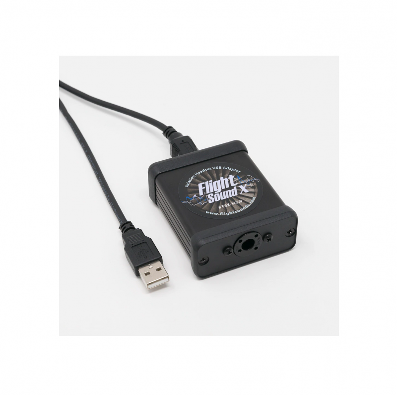 ADAPTER HEADSET AVIATION HELICOPTER TO USB PC - FLIGHT SOUND X - Aerosupply